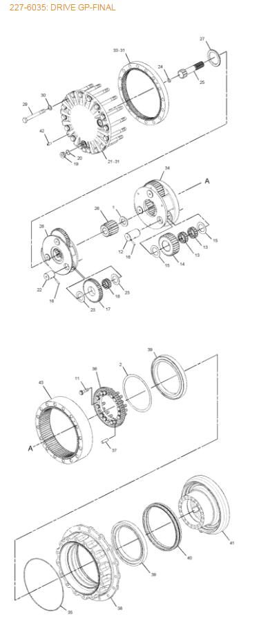 227-6035 227-6913 Travel Reducer Applied To 320C 320D Excavator Final Drive