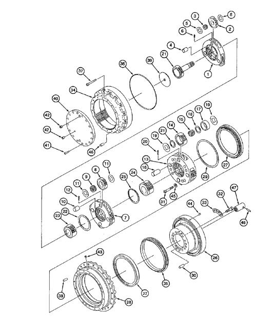 160094A1 160144A1 Excavator Final Drive Hub Housing Gear Parts Applied ...