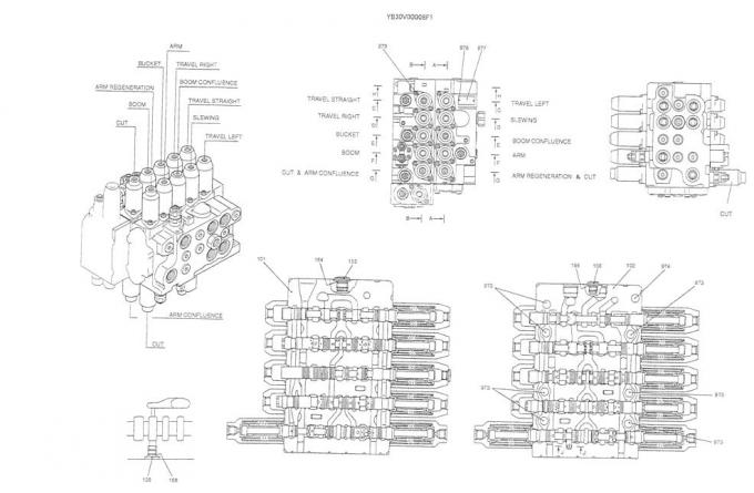 YN22V00001F4 Main Relief Valve For Kobelco Excavator SK200-6 SK210-6 SK330