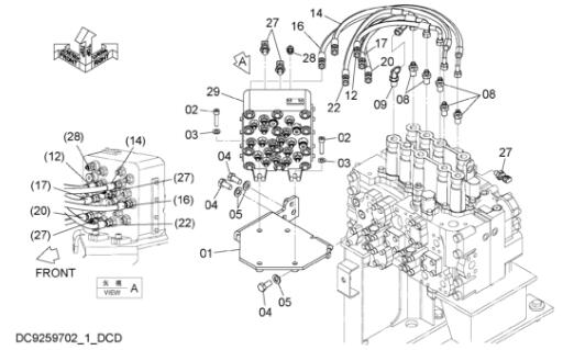 4718274 YA00000543 4468336 Hitachi Excavator Parts Valve Shuttle For ...