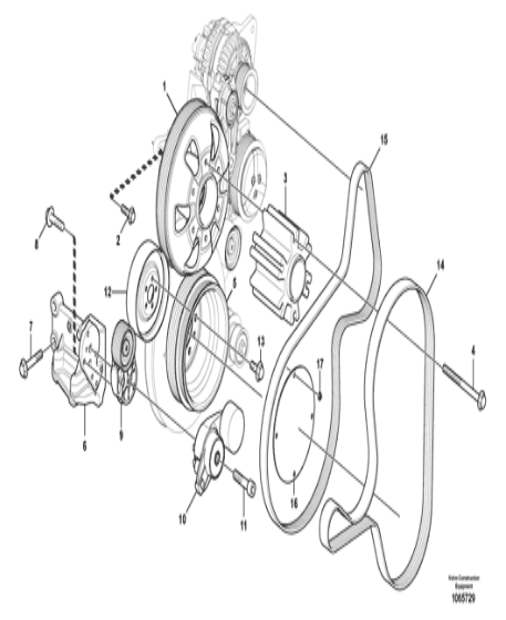 VOE21479276 21479276 21479274 Excavator Engine Parts Belt Tensioner For ...