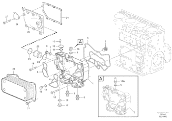 VOE22592869 22592869 EC210C Excavator Oil Cooler