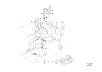 Vo-lvo EC330C EC360B Turbocharger Excavator Parts VOE11423684 11423684