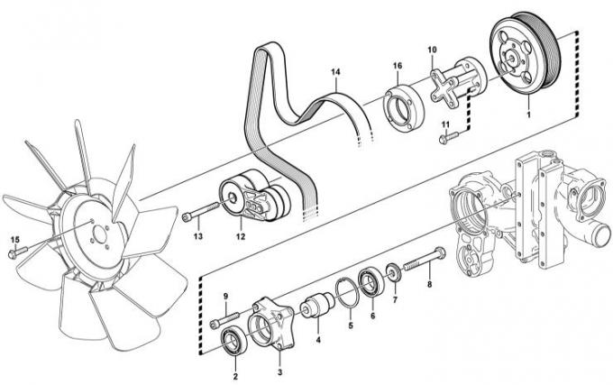 20405988 22107933 Excavator Spare Parts Fan Adapter VOE20405988 VOE22107933