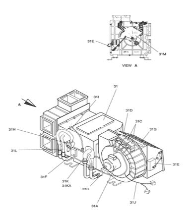 2538-6015 K1040112 24V Blower Motor For DOOSAN Excavator Spare Parts