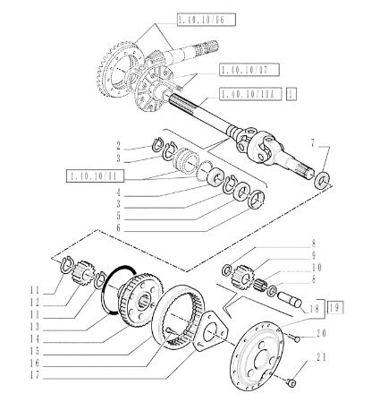 5145497 Tractor Front Axle Planetary Gear For Construction Machinery Parts