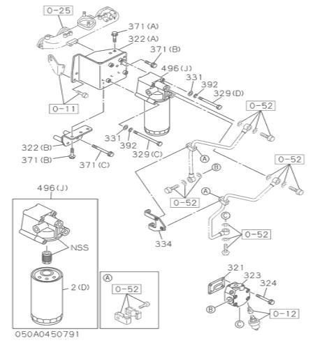 1132402322 1132402290 Oil Filter For Hitachi Excavator Spare Parts