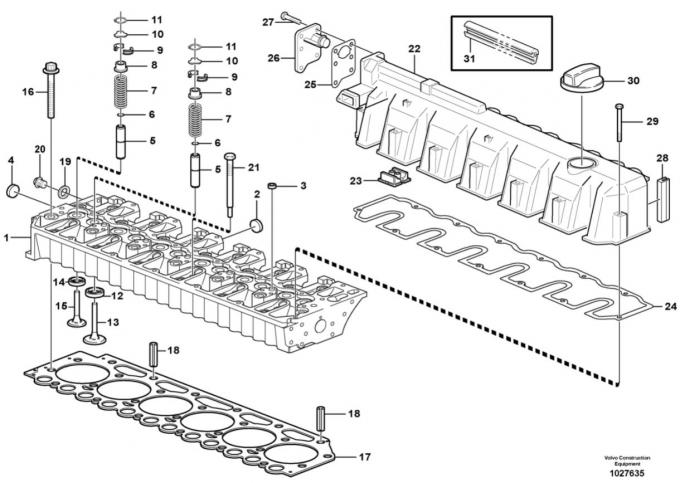 VOE20949868 VOE20943385 20949868 20943385 04294195 Excavator D7E Head ...