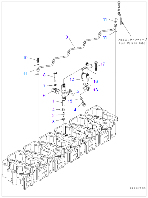 6156-11-3300 6156113300 Komatsu PC400-7 Excavator SA6D125-3 Engine Fuel ...