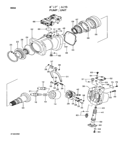 2022744 Rotor 9749142 Valve Plate HPV145 Parts For HITACHI EX350-5 ...