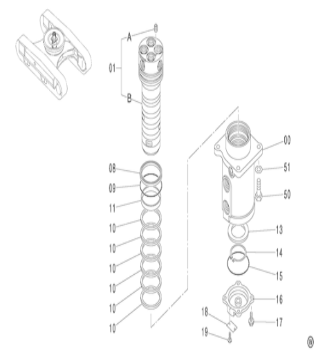 9183296 ZX450 Center Joint ZX470 ZX650 Swivel Joint For HITACHI ...