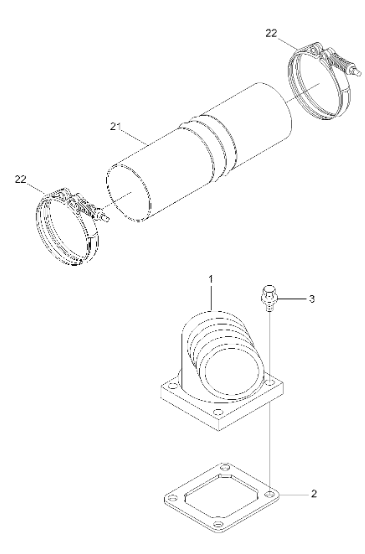 3926704 R480LC-9 Intake Hose Clamp For HYUNDAI Excavator Engine Parts
