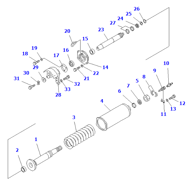 D65EX-15 D85A-21 D65PX-15 Idler Cushion Bulldozer Track Adjuster Seal Kit