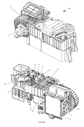 K1002215 Evaporator DX225 DX255 DX300 Excavator Air Conditioner Parts