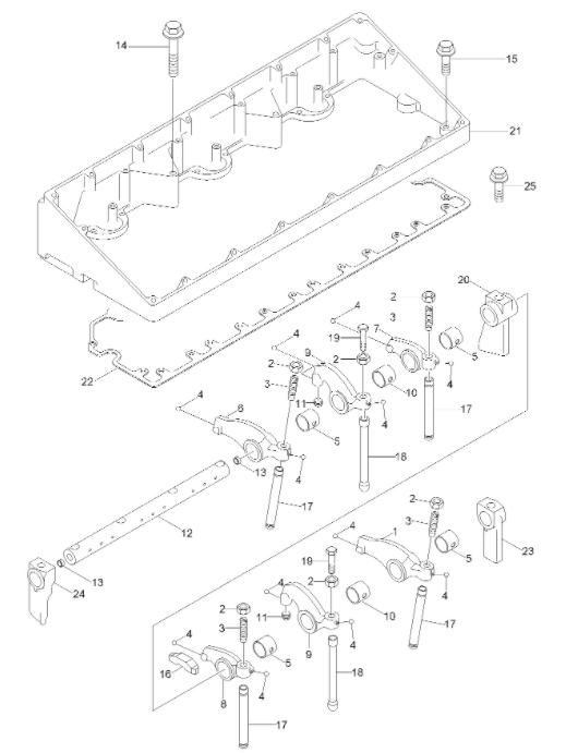 4070529 3896697 3892667 3027881 3039114 3883102 Rocker Lever Housing Gasket