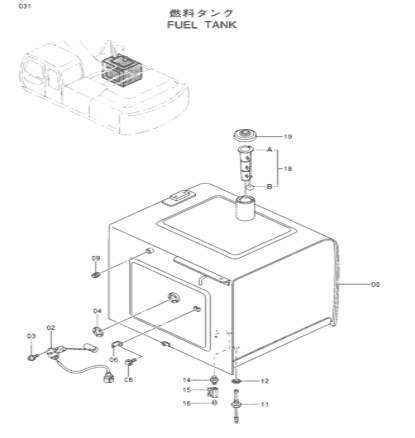 4353560 Strainer Of Fuel Tank For JOHN DEERE HITACHI Excavator Filter