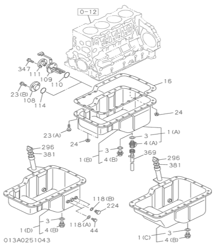 8981442470 4HK1 Oil Drain Plug 8-98144247-0 For ZX200 HITACHI Excavator ...