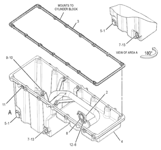 217-3673 2173673 C13 Oil Pan Gasket Seal Isolation For 349D Excavator ...