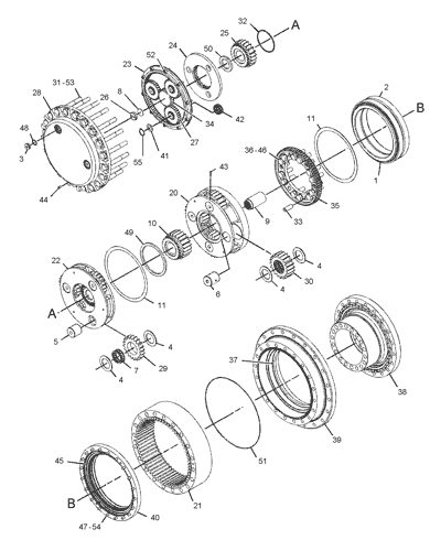 7Y-1487 7Y1487 Ring Gear For 349E 349D2 345B Excavator Final Drive
