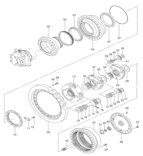 4200411 HITACHI Travel Device Bearing Fit To Excavator Final Drive Bearing