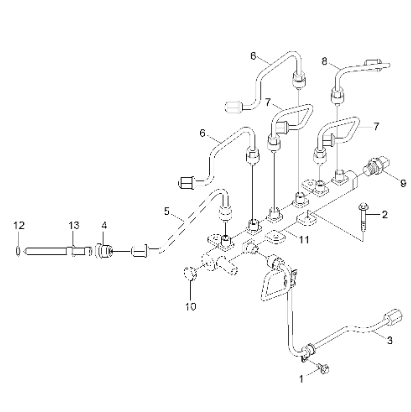 3979351 Engine Fuel Supply Tube For HYUNDAI Excavator Engine Parts