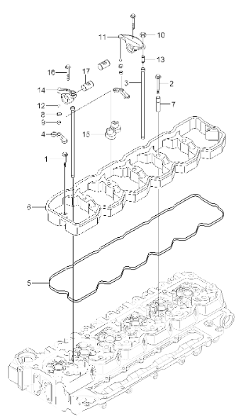 4928699 Rocker Lever Shaft For HYUNDAI Excavator Engine Parts