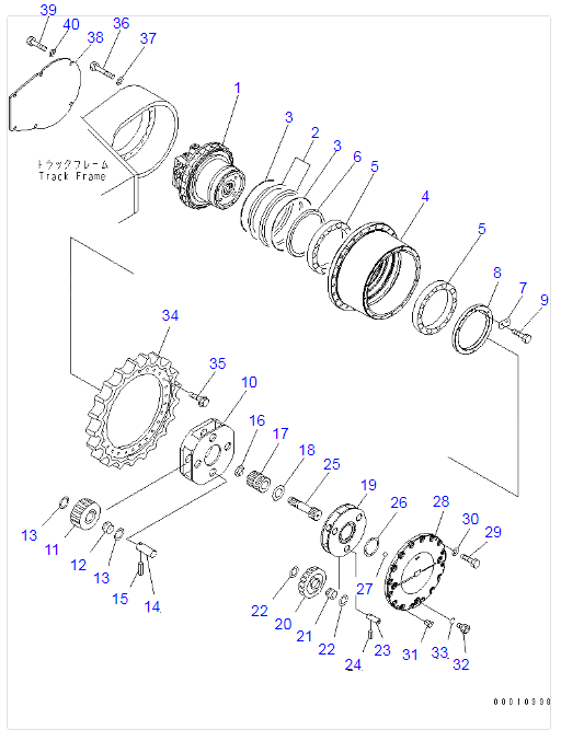 2082771170 208-27-71170 KOMATSU PC400-8 Excavator Final Drive Carrier No.2