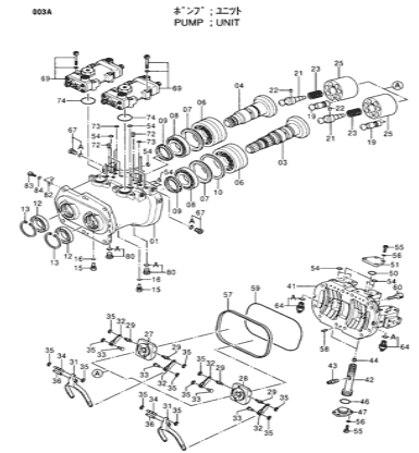 4337035 HPV102 Center Shaft For HITACHI Excavator EX270-5 Hydraulic Pump