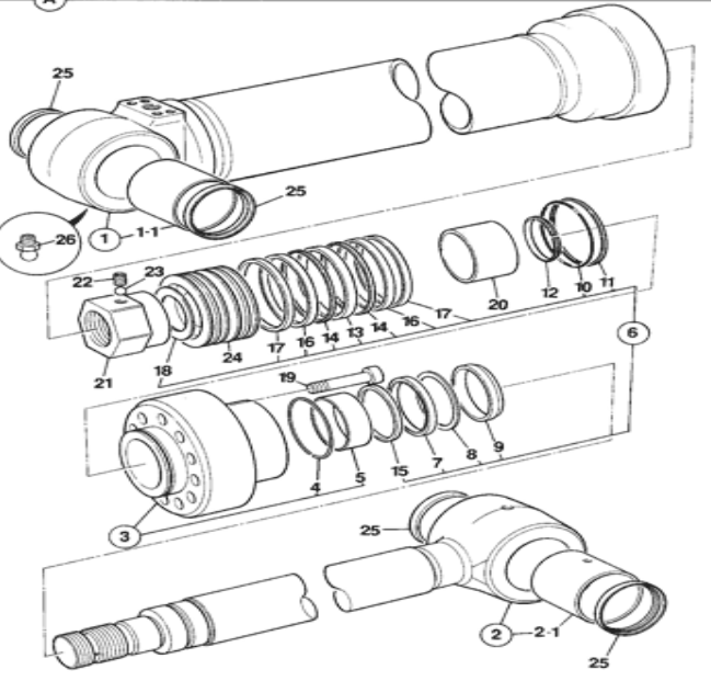 331/39036 331-39036 Boom Ram Cylinder Seal Kit For JCB JS200 Excavator ...