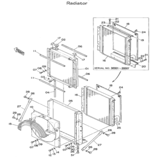 4204918 4208561 HITACHI EX200 Oil Cooler Radiator For HITACHI Excavator ...
