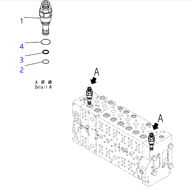 723-40-92403 7234092401 Relief Valve for PC400-8 Main Control Valve Parts