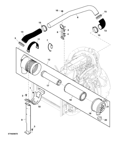 P827653 SU29300 Air Filter Element For JOHN DEERE Machinery Filter