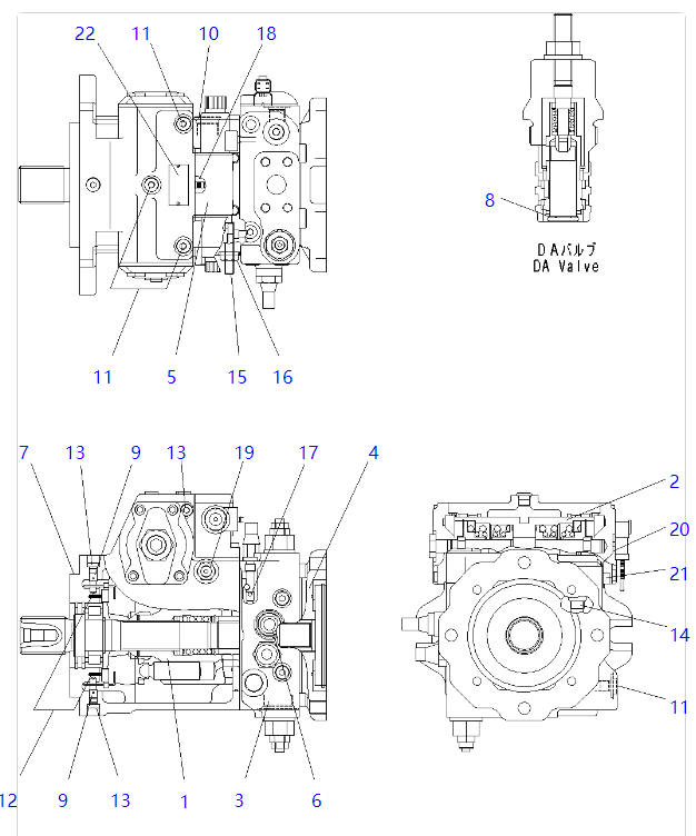 418-18-31101 418-18-31104 4181831101 4181831104 WA250-6 HST Hydraulic Pump