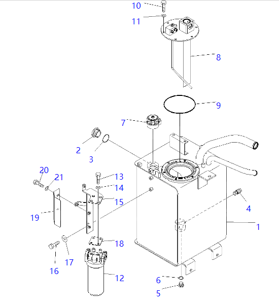 419-60-35153 419-60-35152 WA250-6 WA320-6 Hydraulic Filter Cartridge