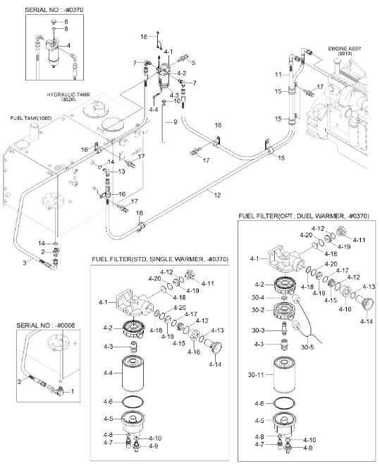 11NA71041 11NA-71041 Fuel Filter Water Separator Fit HYUNDAI Excavator ...