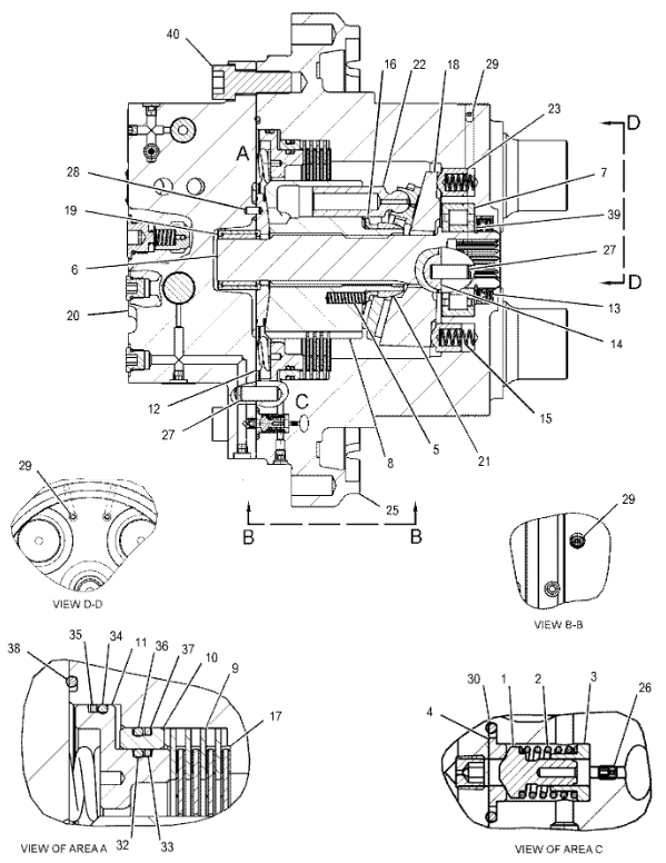 165-5803 1655803 Shaft Excavator Spare Parts For C4.4 312F